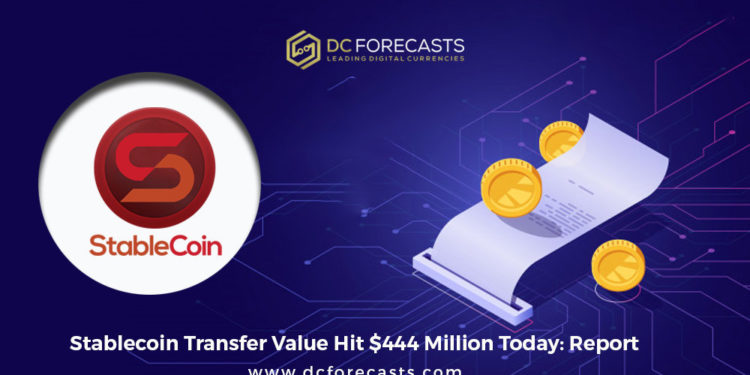 Stablecoin Transfer Value Hit $444 Million Today: Report ...